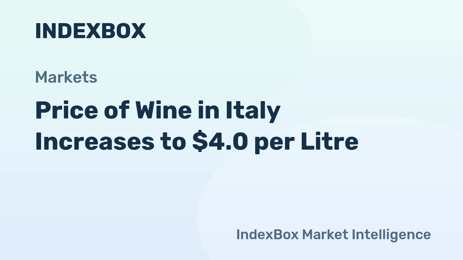 Price of Wine in Italy Increases to $4.0 per Litre