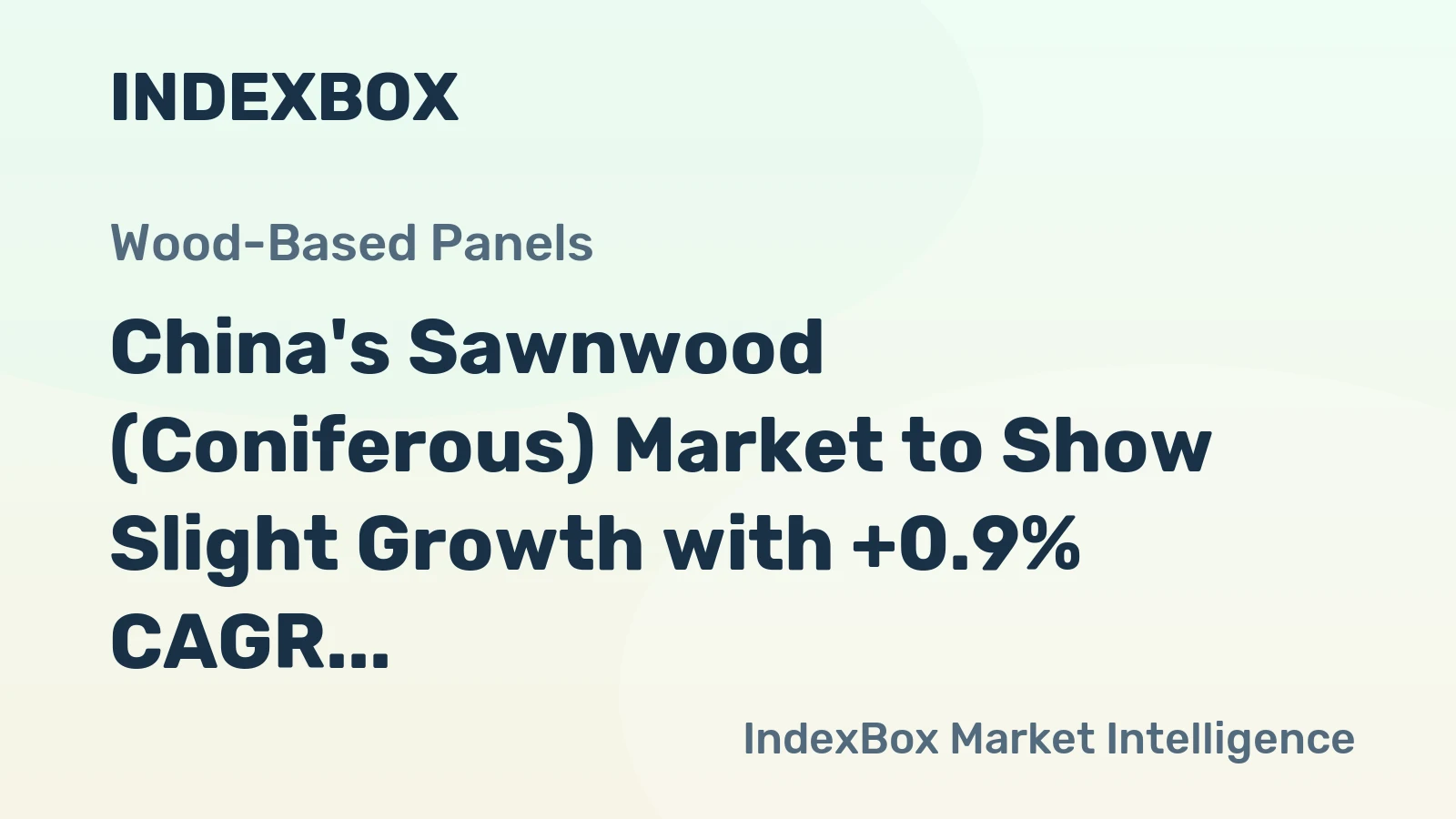 China's Sawnwood (Coniferous) Market to Show Slight Growth with +0.9% CAGR through 2035