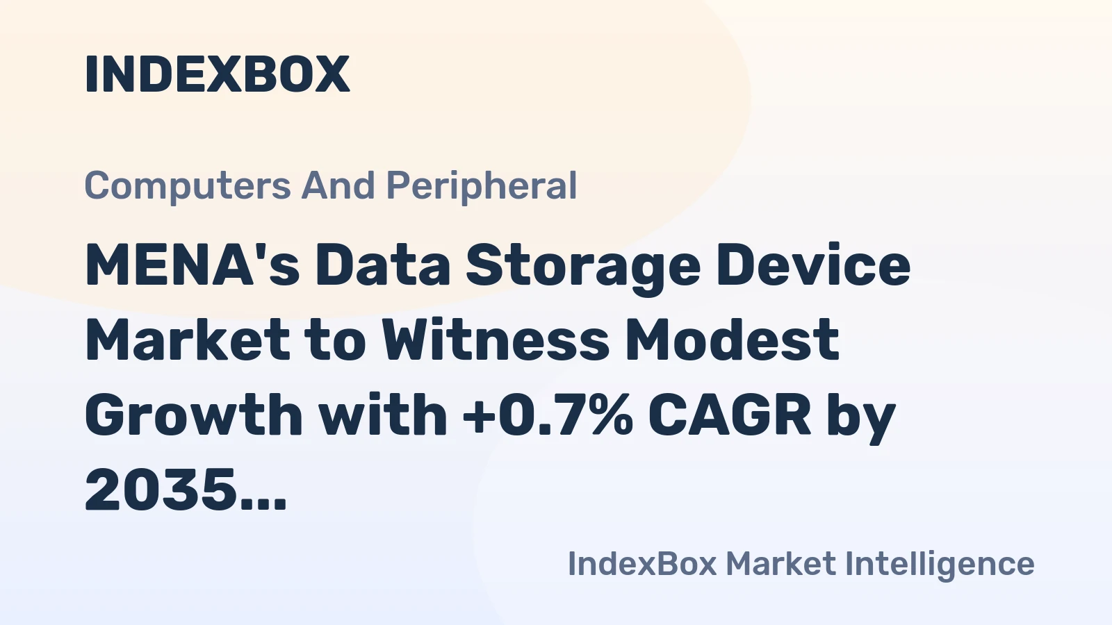 MENA's Data Storage Device Market to Witness Modest Growth with +0.7% CAGR by 2035