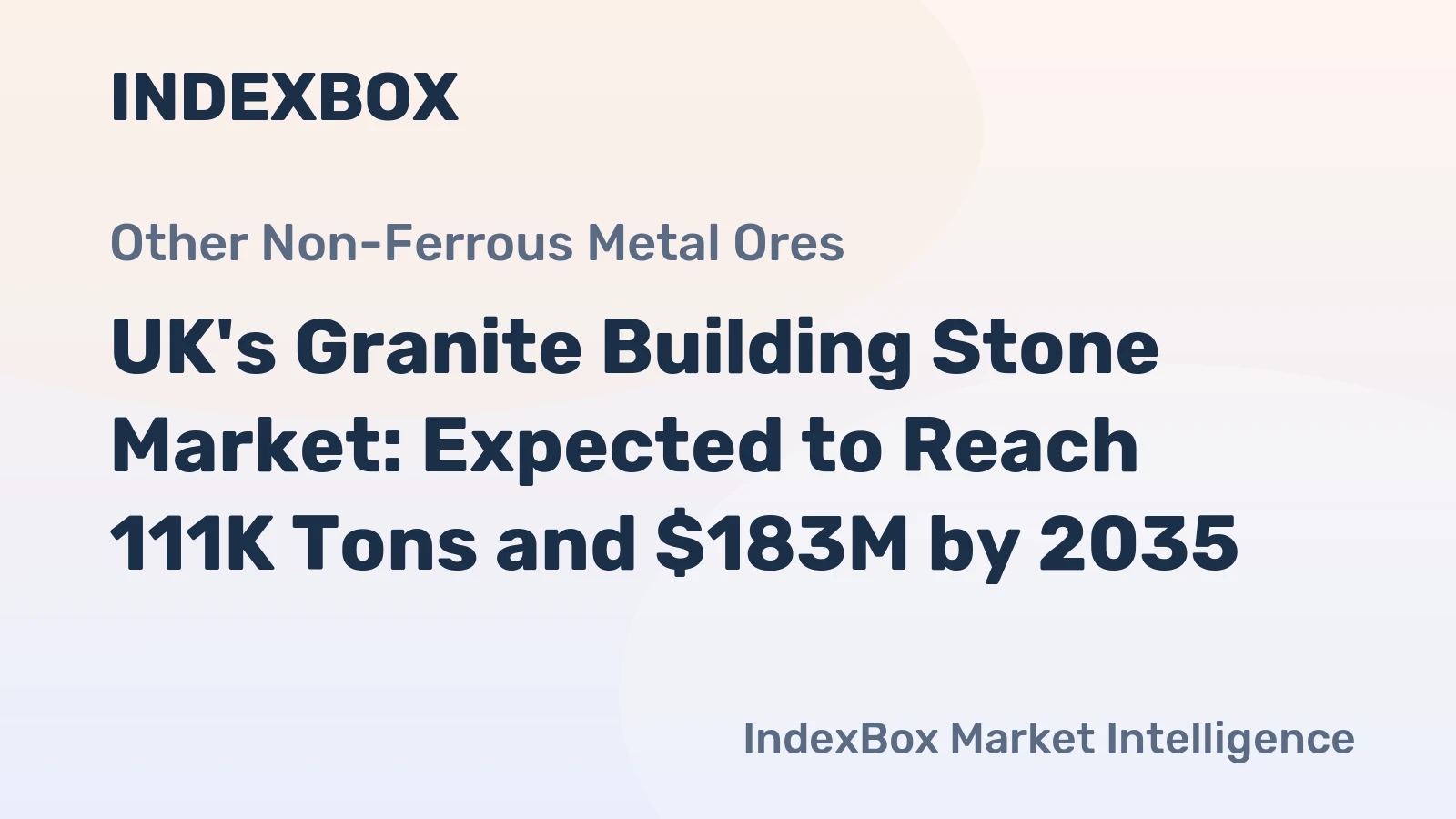 UK's Granite Building Stone Market: Expected to Reach 111K Tons and $183M by 2035