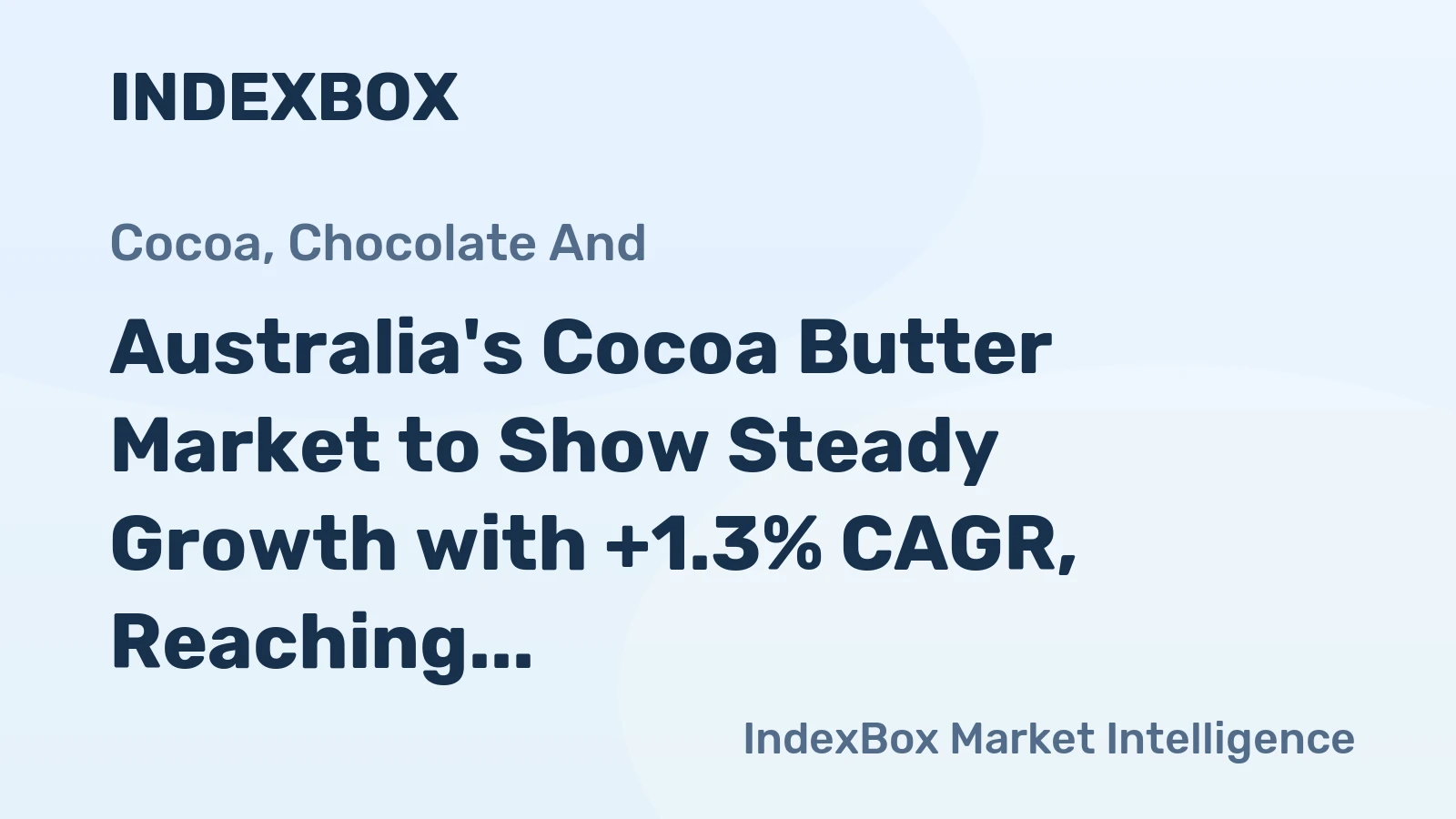 Australia's Cocoa Butter Market to Show Steady Growth with +1.3% CAGR, Reaching 47K Tons by 2035