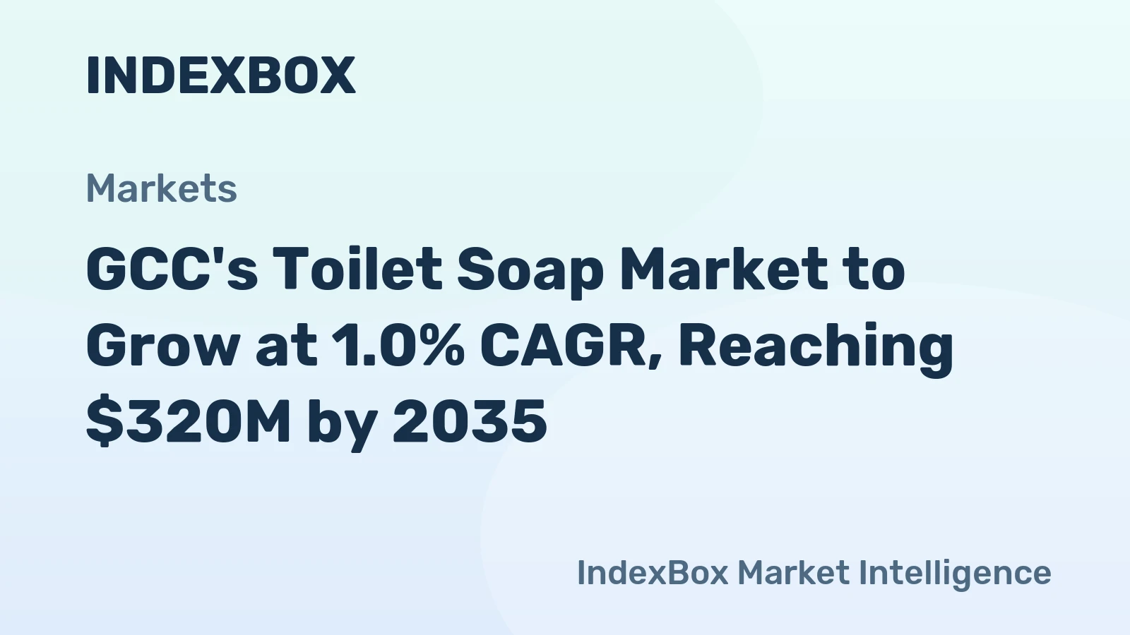 GCC's Toilet Soap Market to Grow at 1.0% CAGR, Reaching $320M by 2035