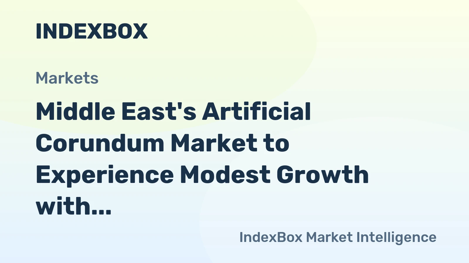 Middle East's Artificial Corundum Market to Experience Modest Growth with +0.5% CAGR from 2024-2035