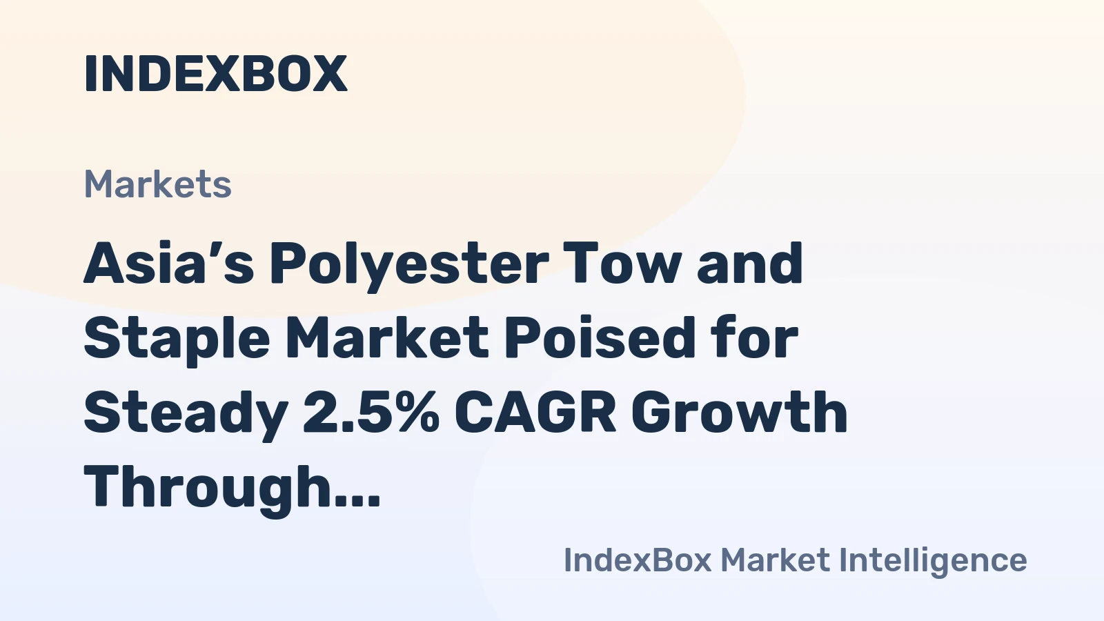 Asia’s Polyester Tow and Staple Market Poised for Steady 2.5% CAGR Growth Through 2035