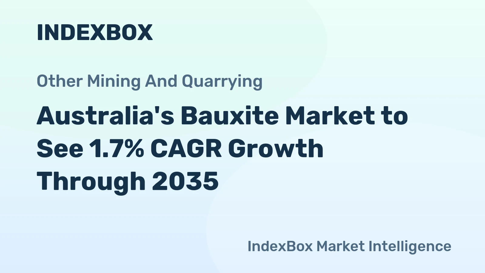 Australia's Bauxite Market to See 1.7% CAGR Growth Through 2035