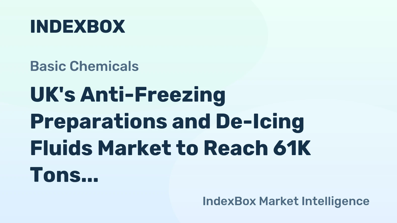 UK's Anti-Freezing Preparations and De-Icing Fluids Market to Reach 61K Tons and $209M by 2035