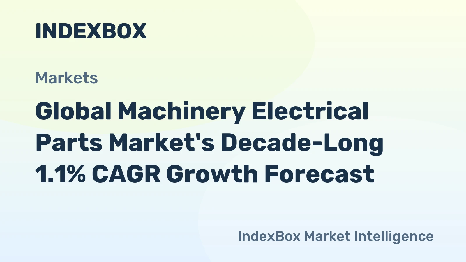 Global Machinery Electrical Parts Market's Decade-Long 1.1% CAGR Growth Forecast