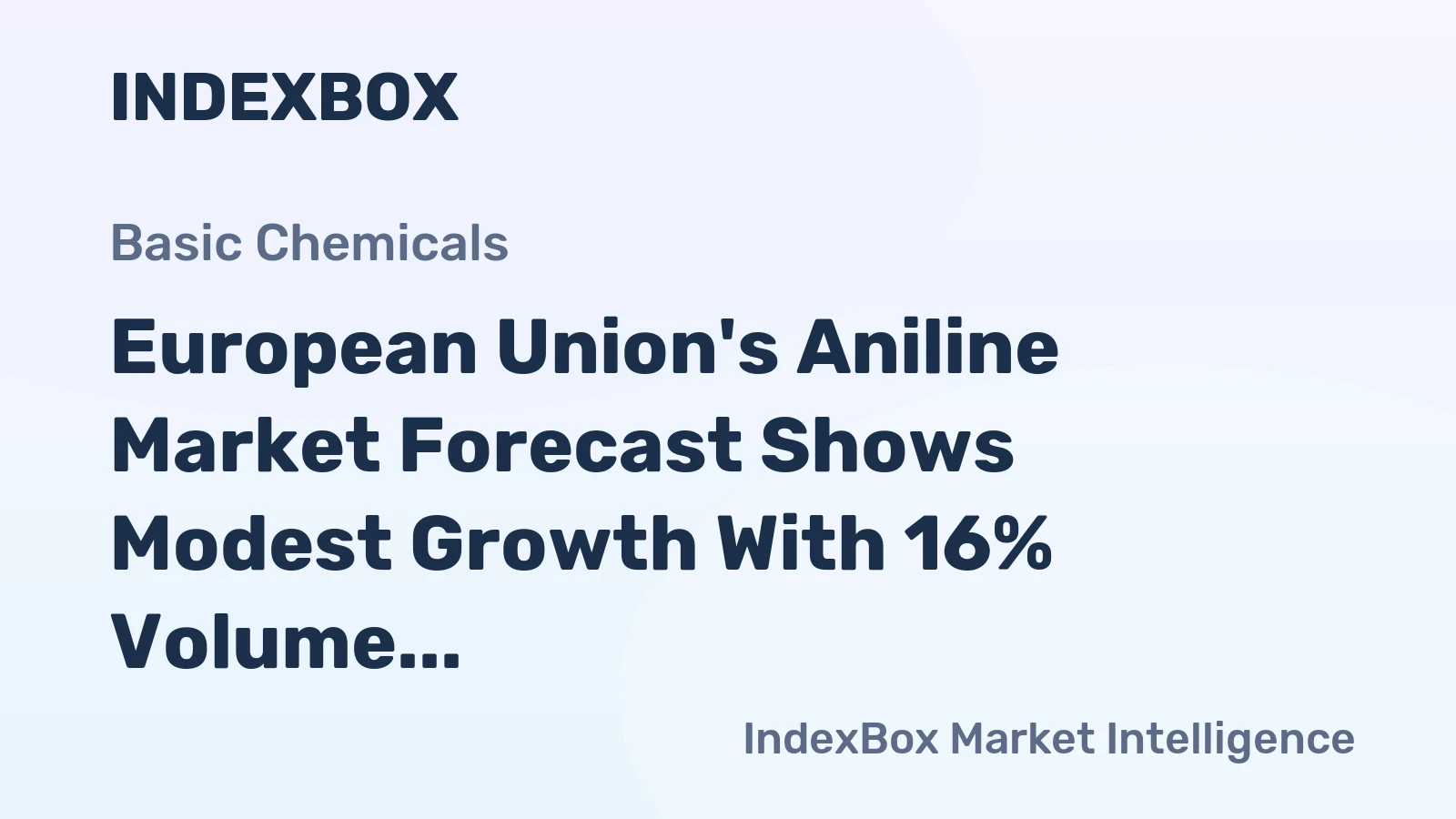 European Union's Aniline Market Forecast Shows Modest Growth With 16% Volume CAGR Through 2035