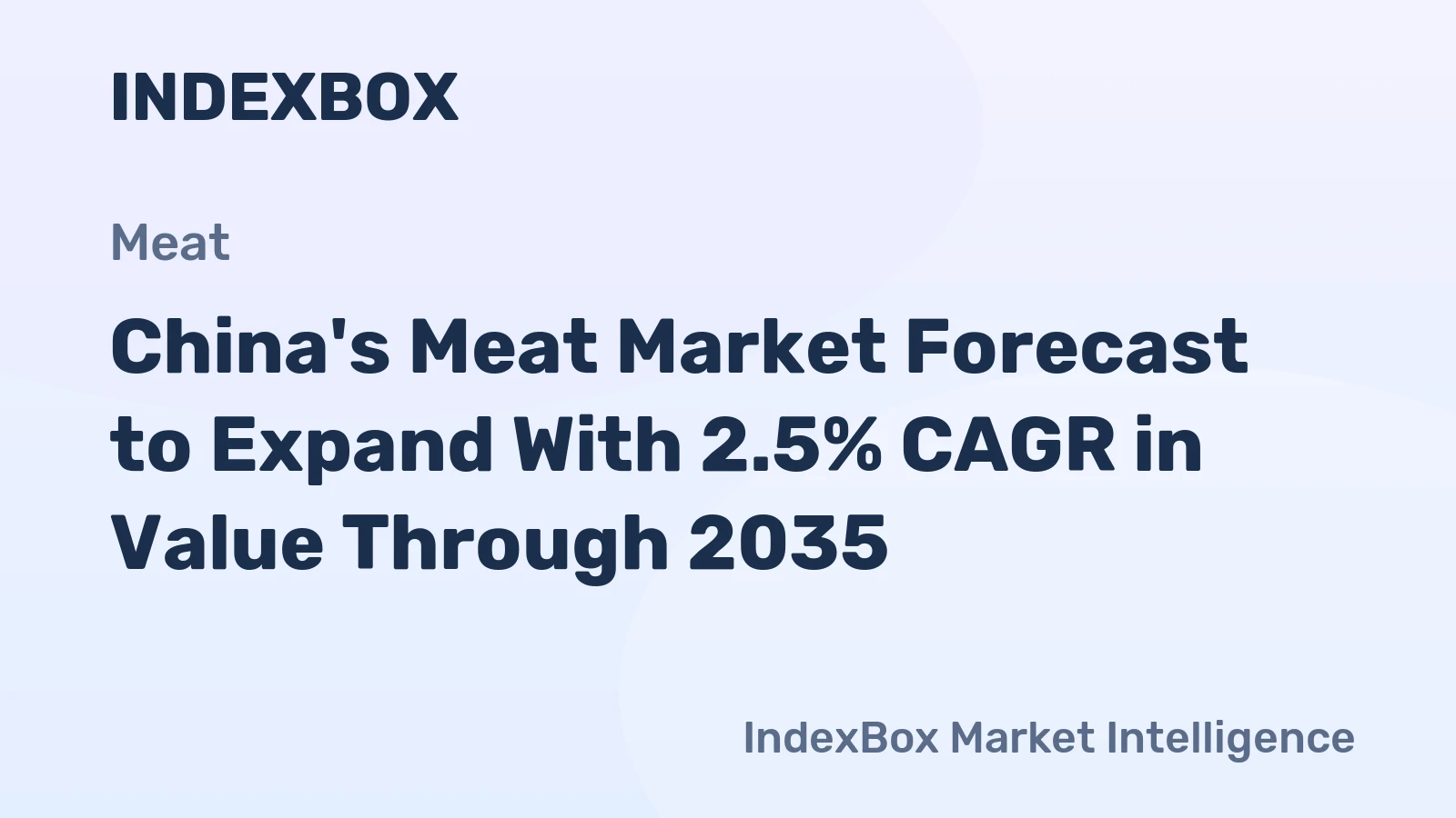China's Meat Market Forecast to Expand With 2.5% CAGR in Value Through 2035