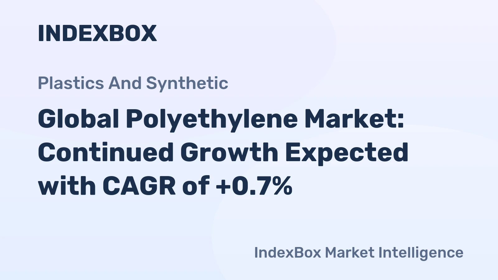 Global Polyethylene Market: Continued Growth Expected with CAGR of +0.7%