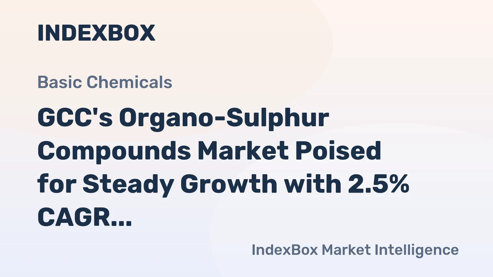 GCC's Organo-Sulphur Compounds Market Poised for Steady Growth with 2.5% CAGR Through 2035