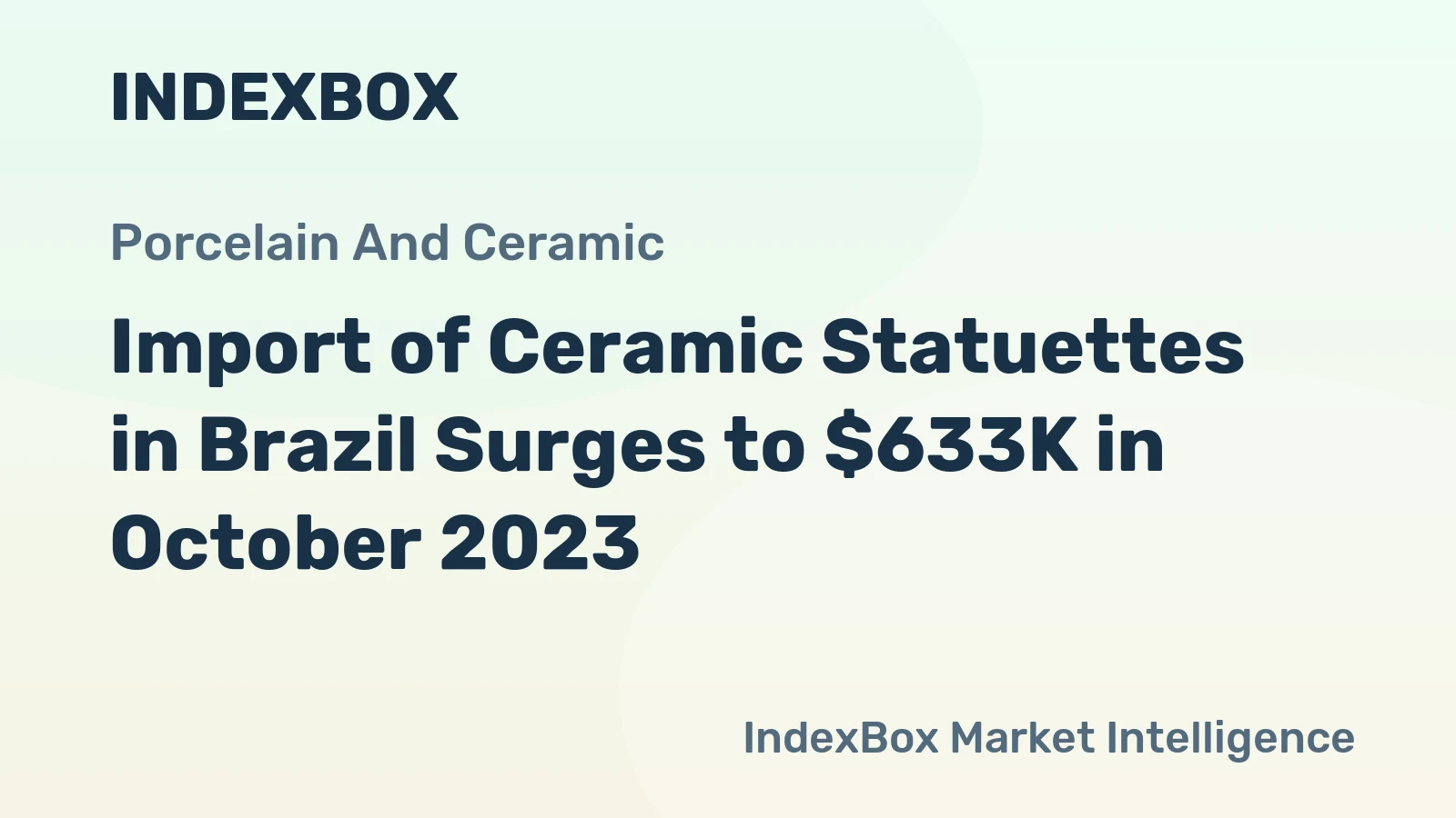 Import of Ceramic Statuettes in Brazil Surges to $633K in October 2023
