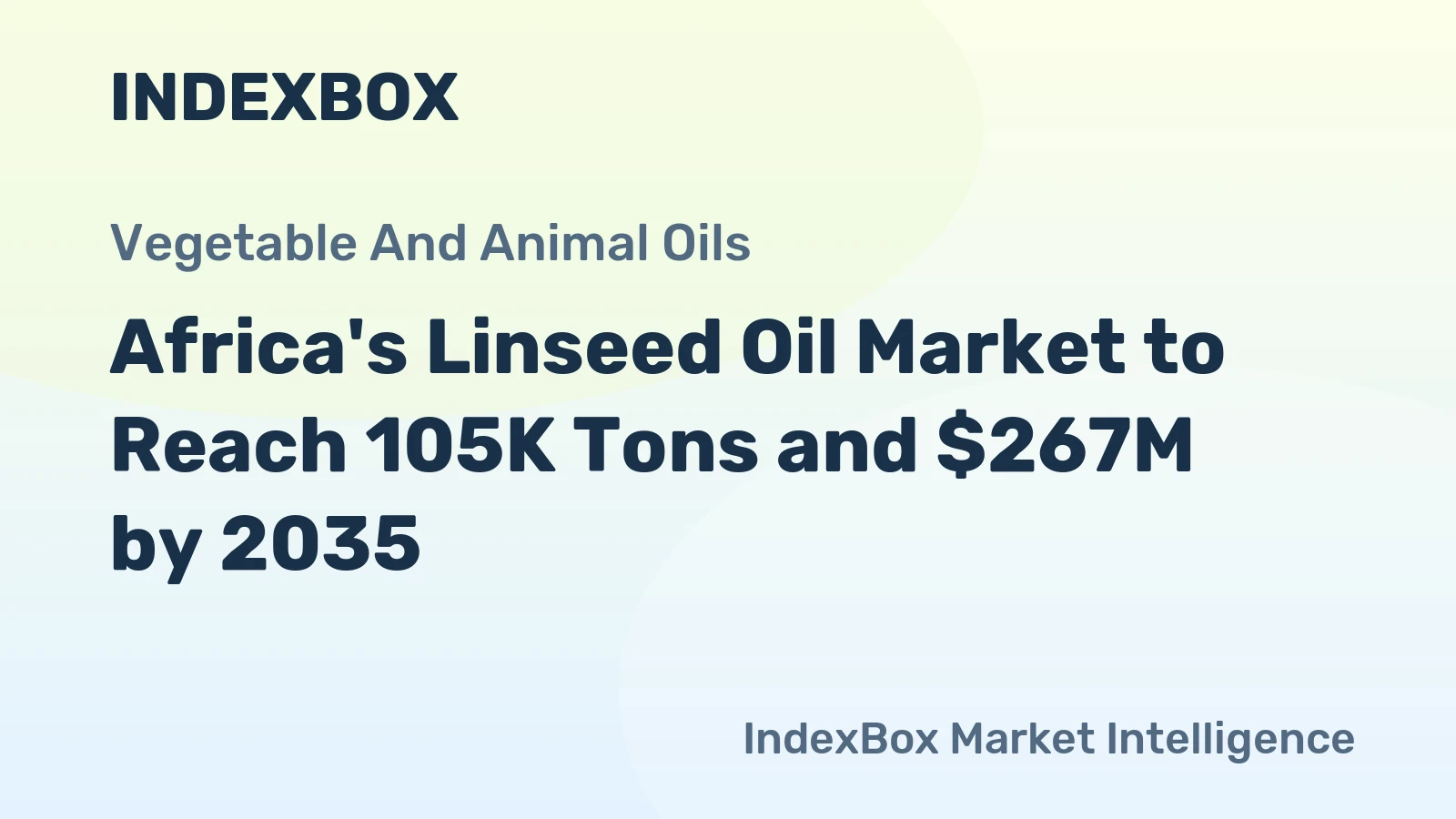 Africa's Linseed Oil Market to Reach 105K Tons and $267M by 2035