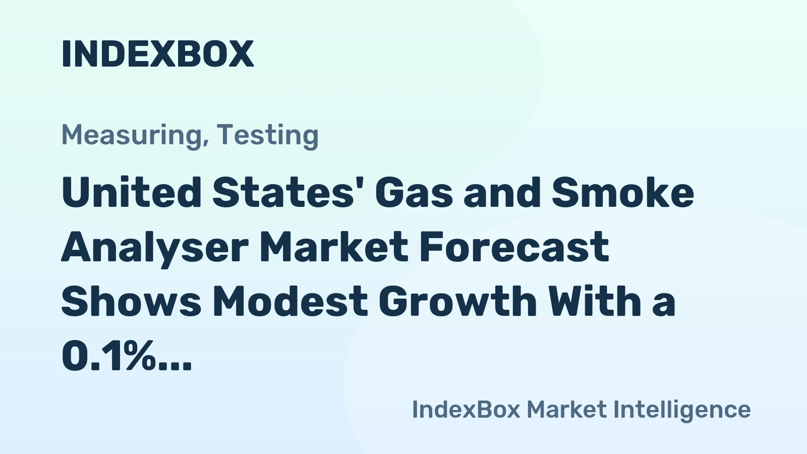 United States' Gas and Smoke Analyser Market Forecast Shows Modest Growth With a 0.1% Volume CAGR Through 2035