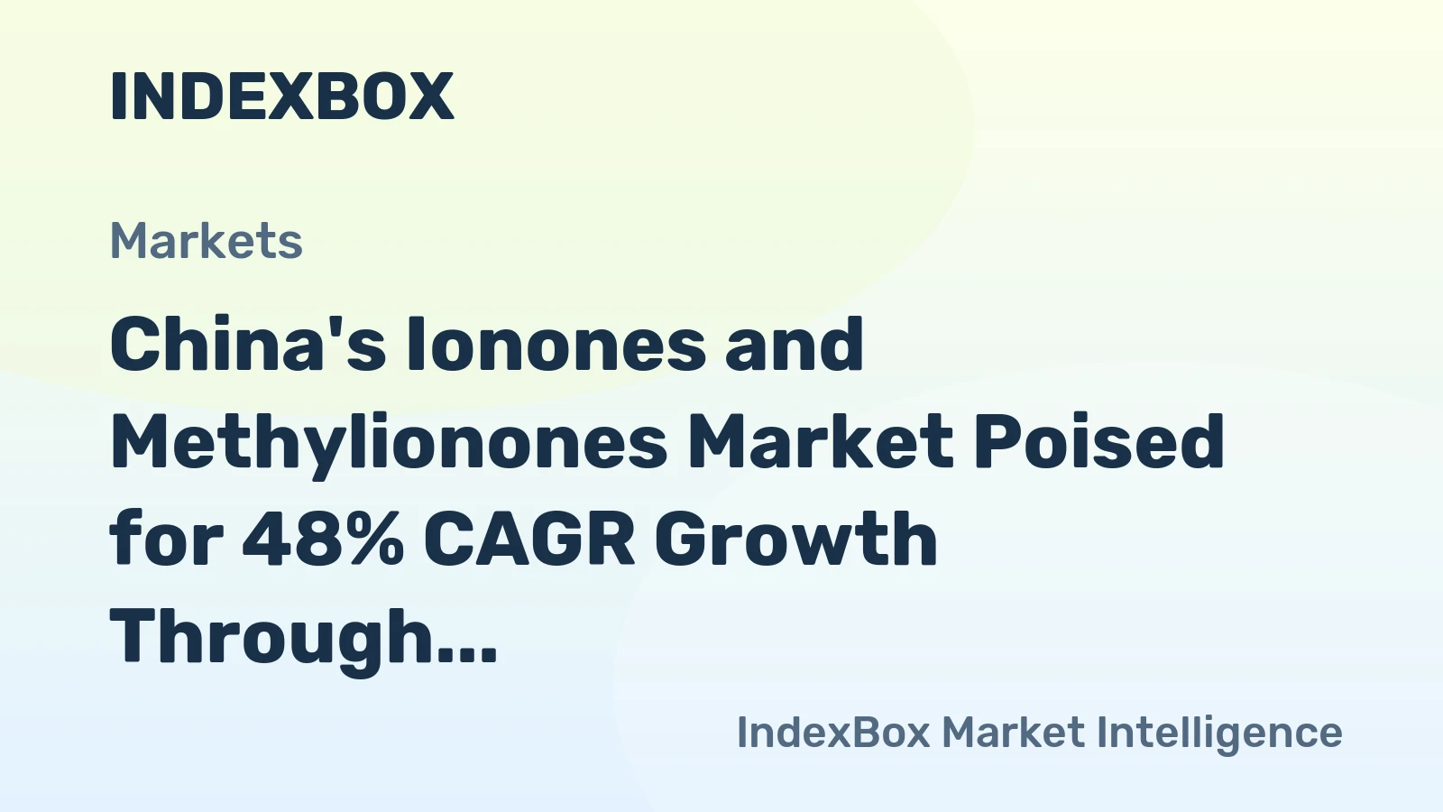 China's Ionones and Methylionones Market Poised for 48% CAGR Growth Through 2035