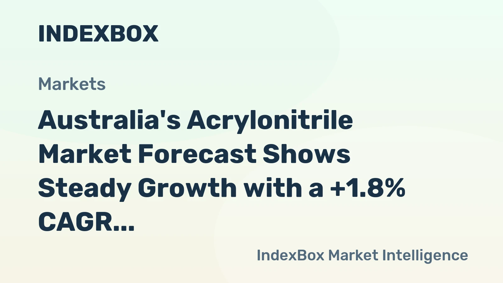 Australia's Acrylonitrile Market Forecast Shows Steady Growth with a +1.8% CAGR in Value