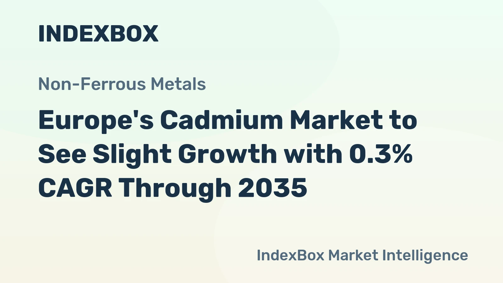 Europe's Cadmium Market to See Slight Growth with 0.3% CAGR Through 2035