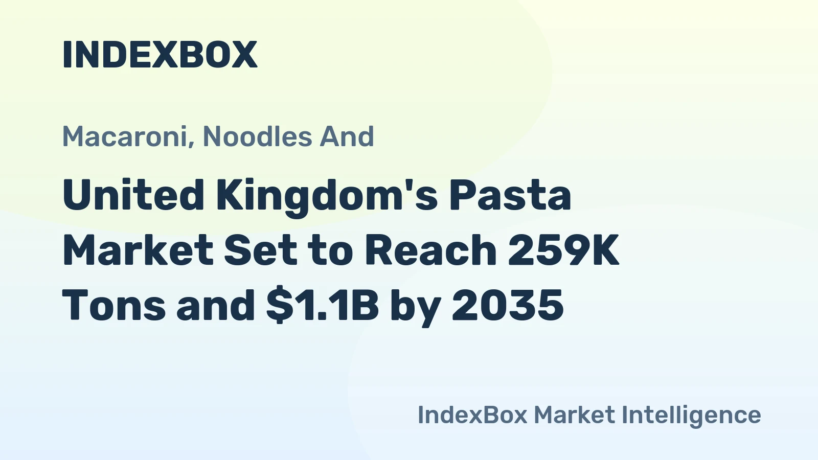 United Kingdom's Pasta Market Set to Reach 259K Tons and $1.1B by 2035