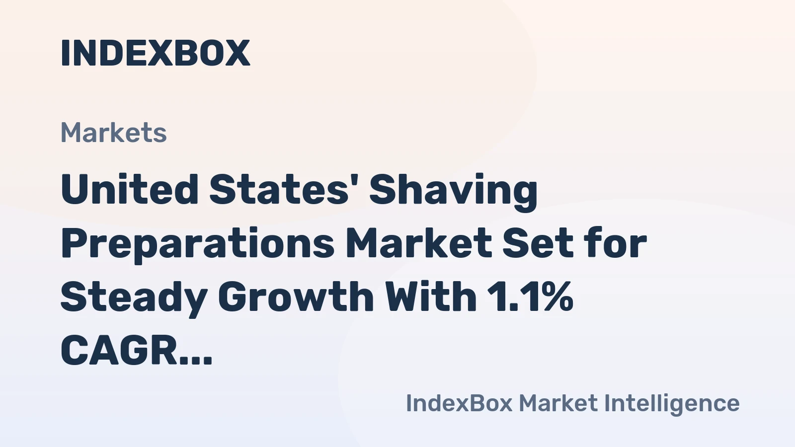United States' Shaving Preparations Market Set for Steady Growth With 1.1% CAGR Through 2035