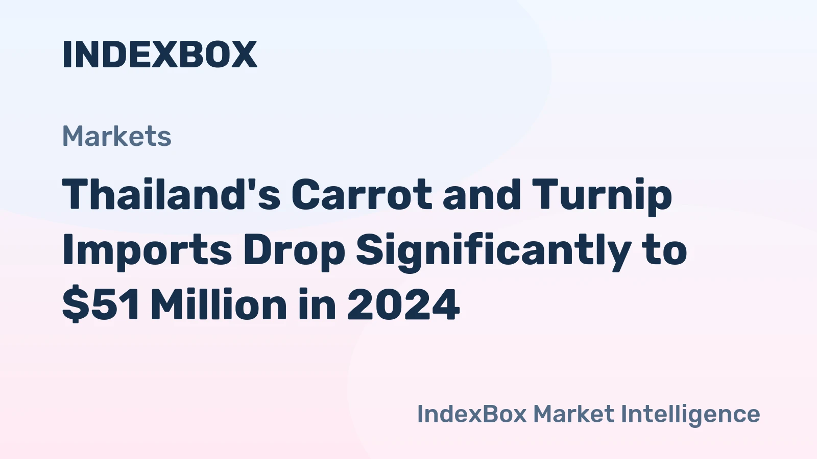 Thailand's Carrot and Turnip Imports Drop Significantly to $51 Million in 2024