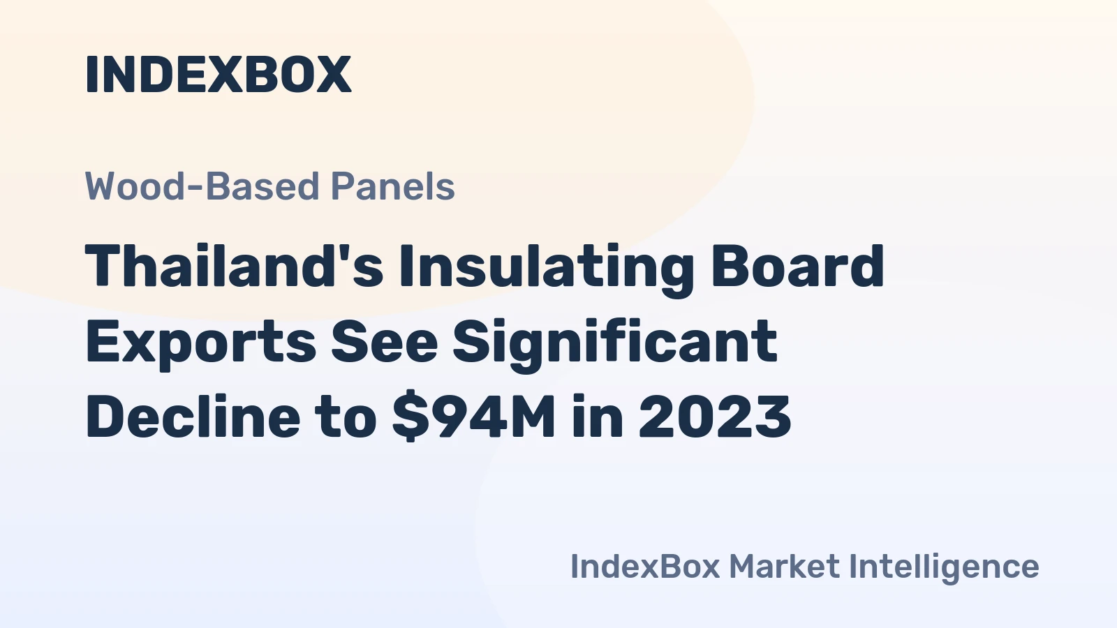 Thailand's Insulating Board Exports See Significant Decline to $94M in 2023