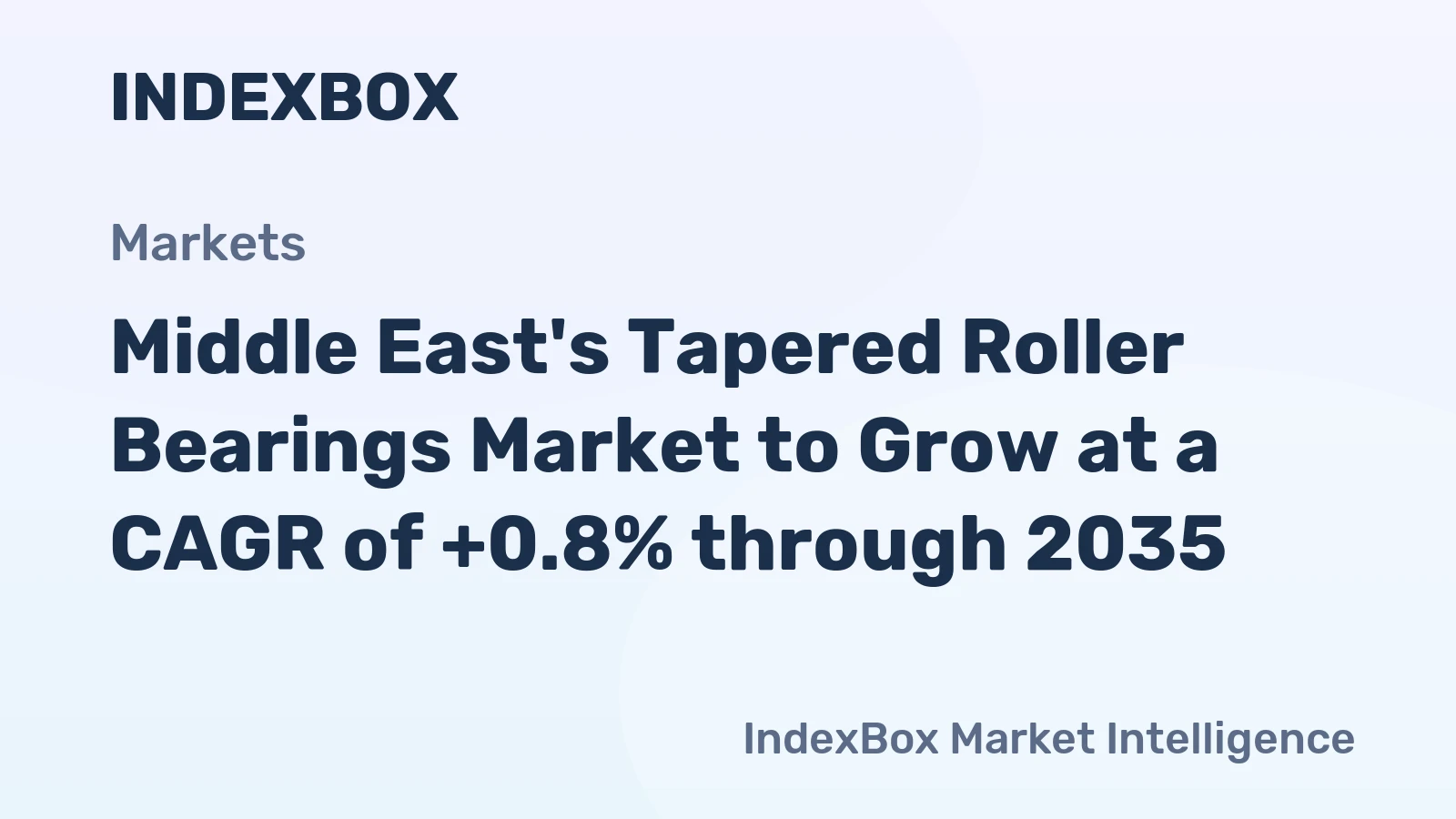 Middle East's Tapered Roller Bearings Market to Grow at a CAGR of +0.8% through 2035