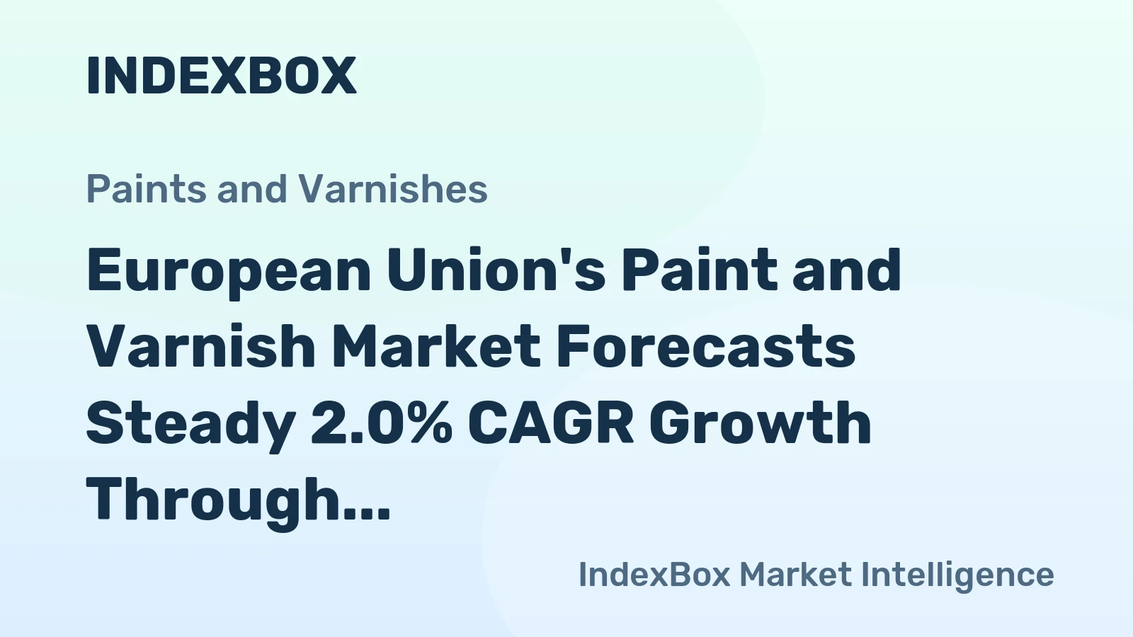 European Union's Paint and Varnish Market Forecasts Steady 2.0% CAGR Growth Through 2035