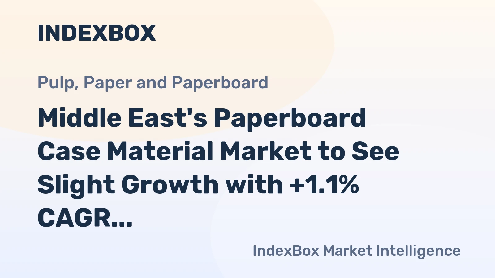 Middle East's Paperboard Case Material Market to See Slight Growth with +1.1% CAGR by 2035