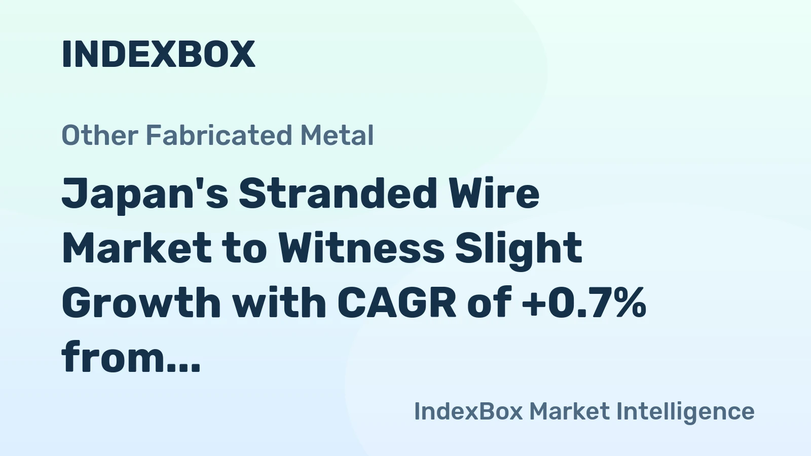 Japan's Stranded Wire Market to Witness Slight Growth with CAGR of +0.7% from 2024 to 2035