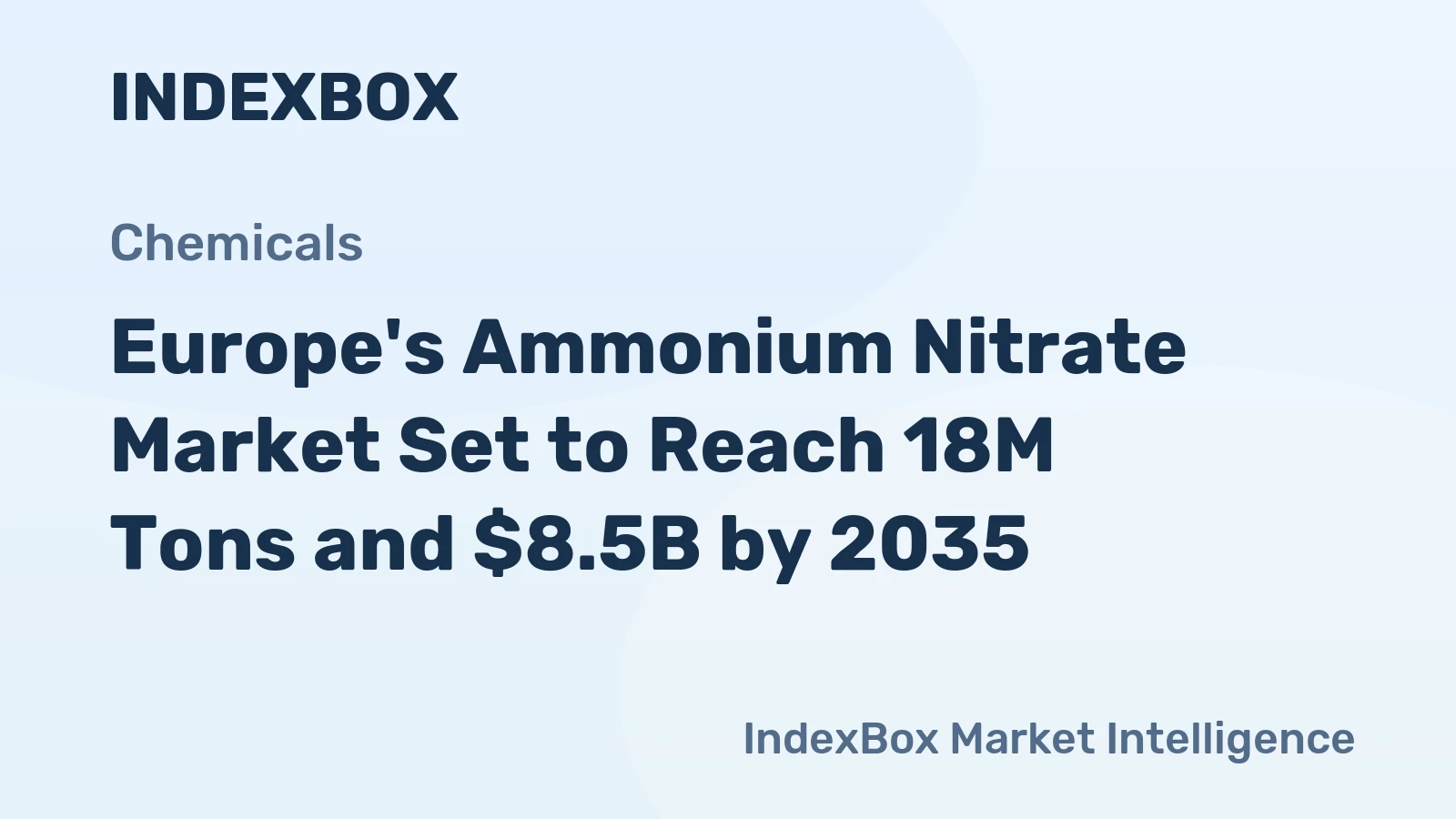 Europe's Ammonium Nitrate Market Set to Reach 18M Tons and $8.5B by 2035