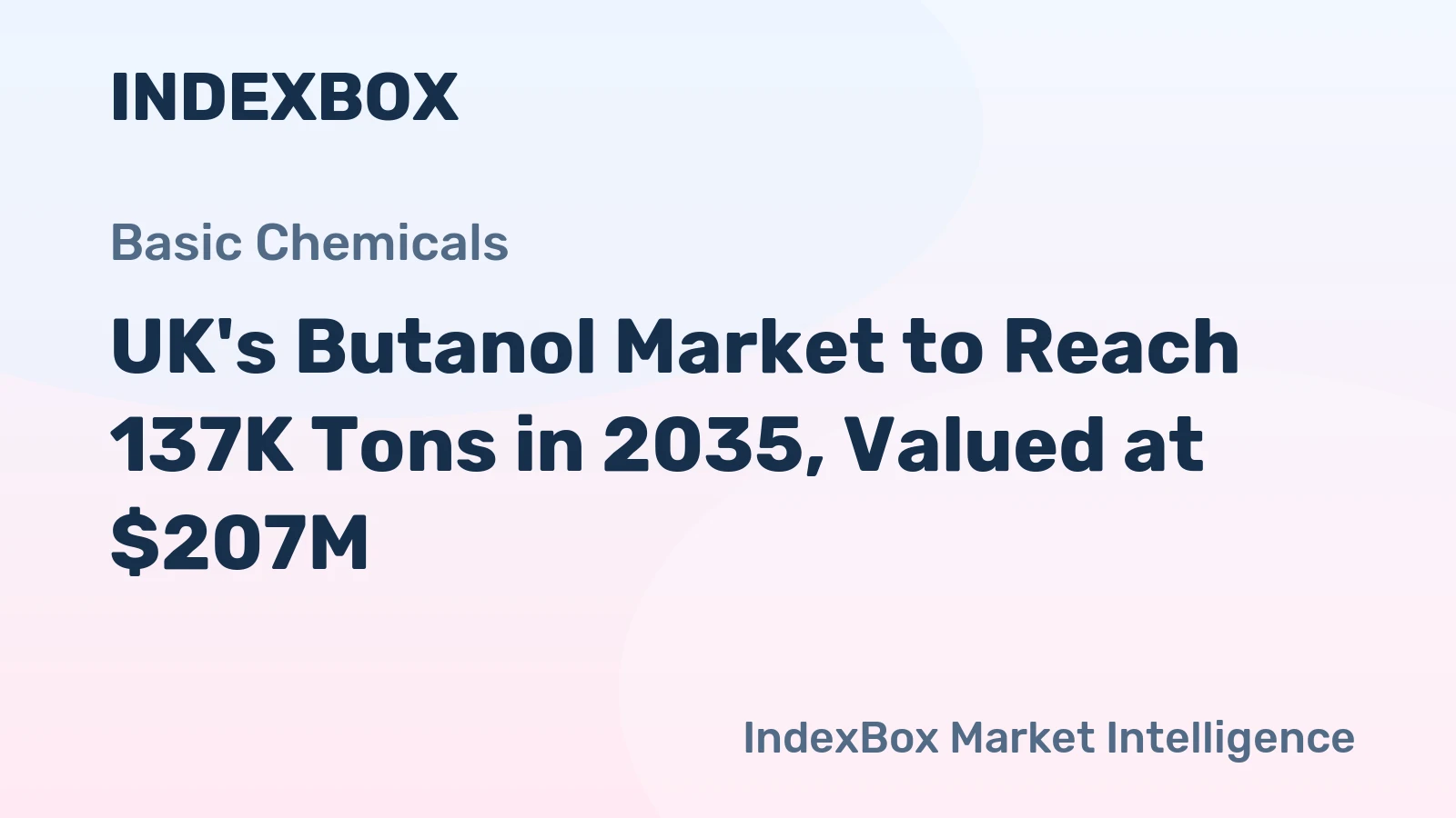 UK's Butanol Market to Reach 137K Tons in 2035, Valued at $207M