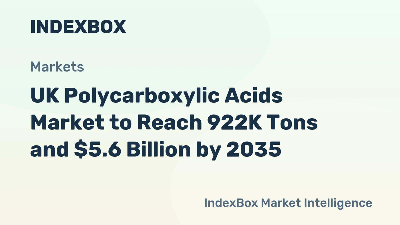 UK Polycarboxylic Acids Market to Reach 922K Tons and $5.6 Billion by 2035