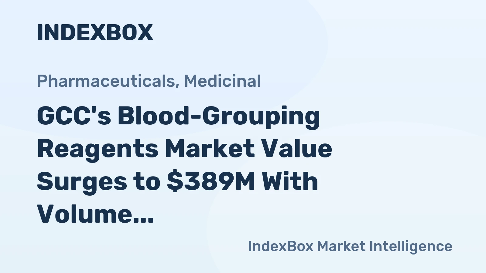 GCC's Blood-Grouping Reagents Market Value Surges to $389M With Volume Reaching 2.2K Tons