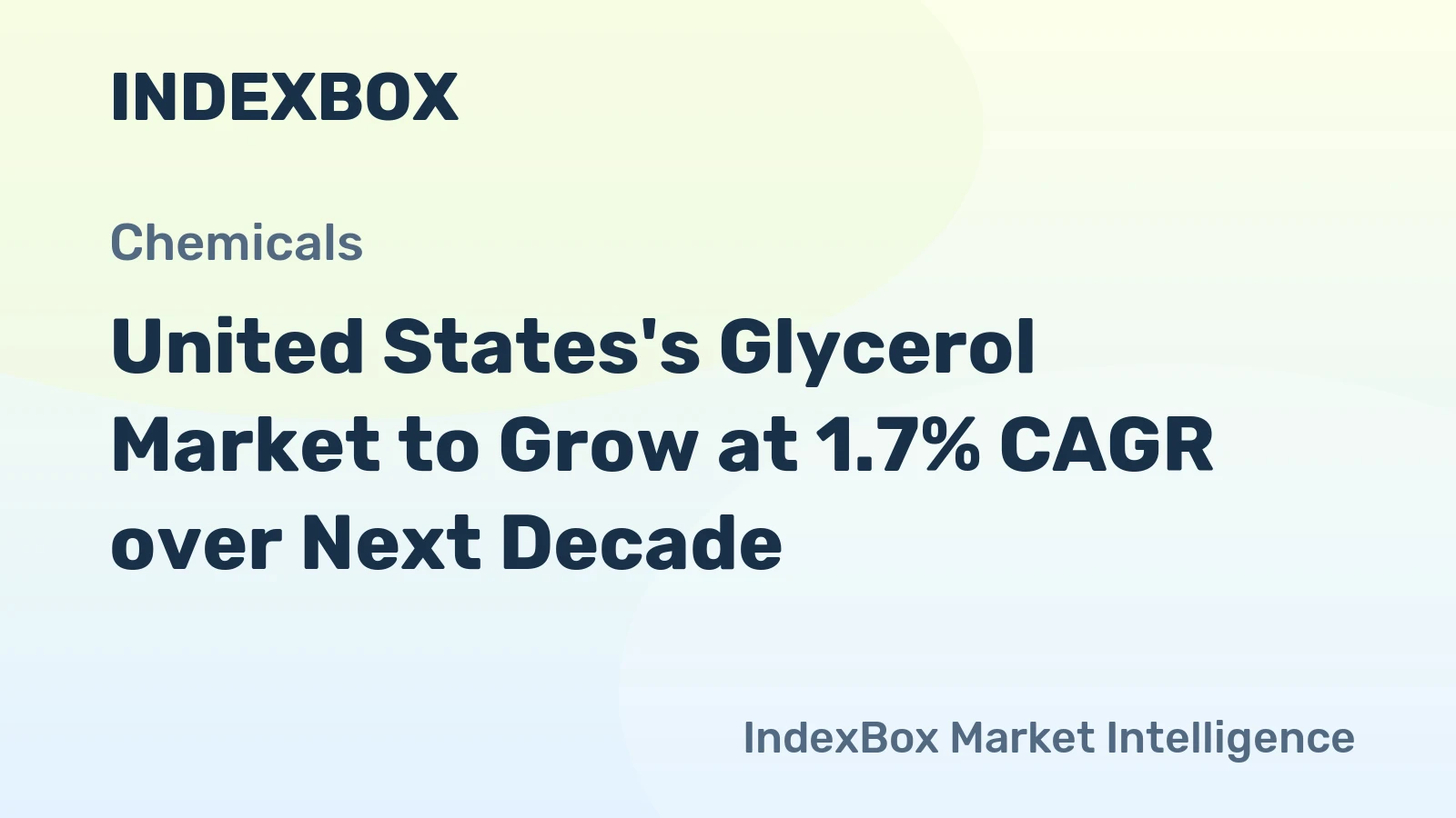 United States's Glycerol Market to Grow at 1.7% CAGR over Next Decade