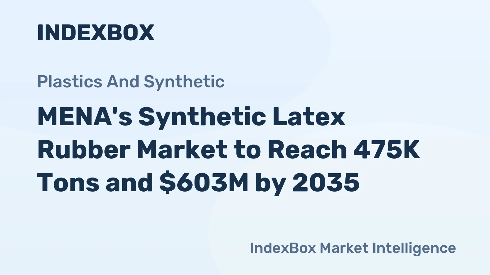 MENA's Synthetic Latex Rubber Market to Reach 475K Tons and $603M by 2035