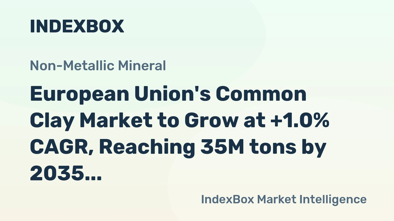 European Union's Common Clay Market to Grow at +1.0% CAGR, Reaching 35M tons by 2035