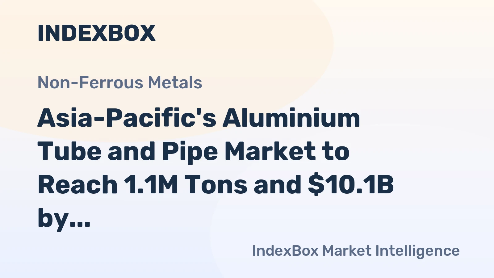 Asia-Pacific's Aluminium Tube and Pipe Market to Reach 1.1M Tons and $10.1B by 2035
