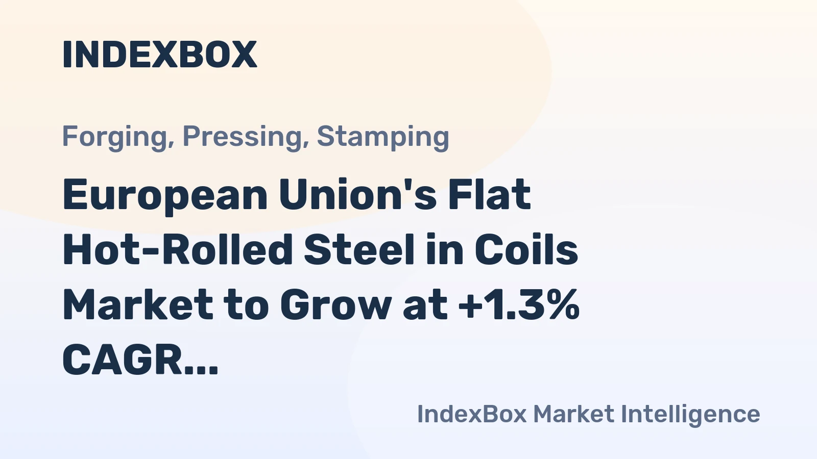 European Union's Flat Hot-Rolled Steel in Coils Market to Grow at +1.3% CAGR Through 2035