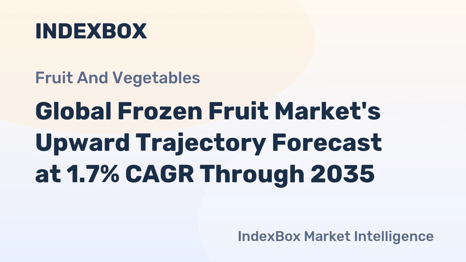 Global Frozen Fruit Market's Upward Trajectory Forecast at 1.7% CAGR Through 2035