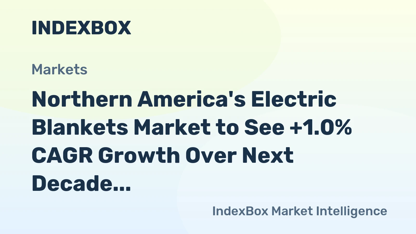 Northern America's Electric Blankets Market to See +1.0% CAGR Growth Over Next Decade, Reaching $202M by 2035