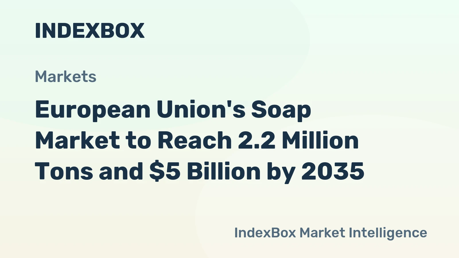 European Union's Soap Market to Reach 2.2 Million Tons and $5 Billion by 2035