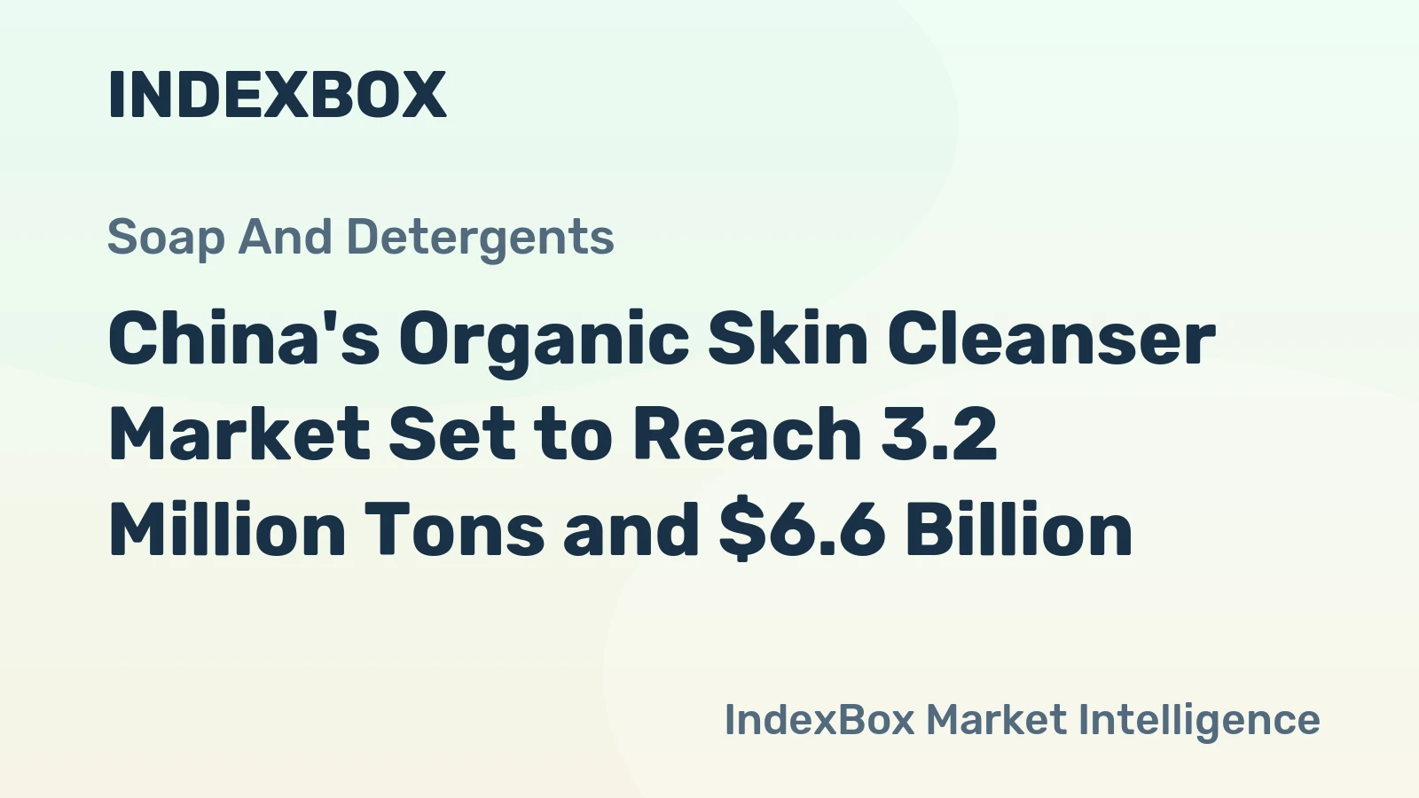 China's Organic Skin Cleanser Market Set to Reach 3.2 Million Tons and $6.6 Billion
