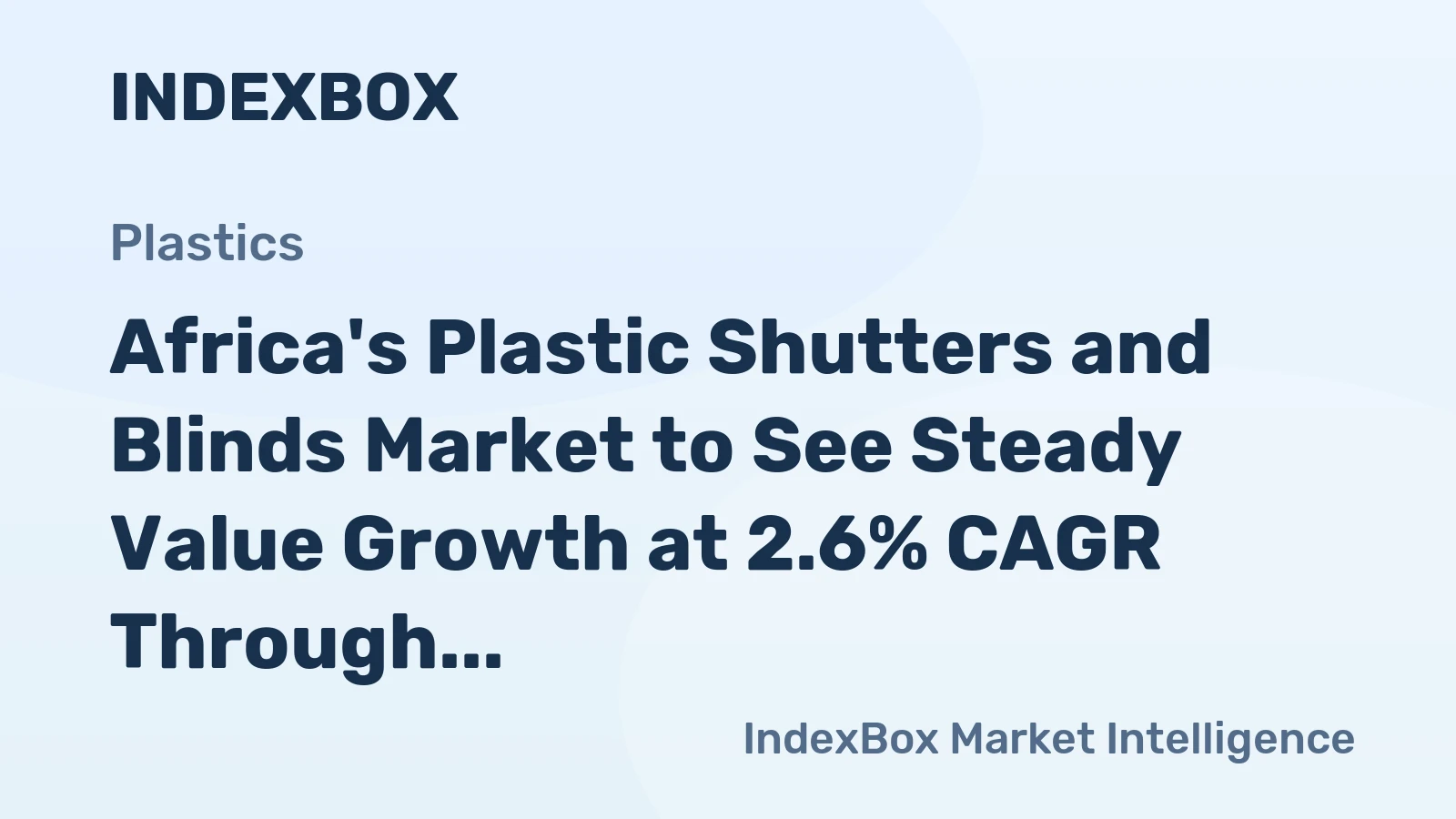 Africa's Plastic Shutters and Blinds Market to See Steady Value Growth at 2.6% CAGR Through 2035