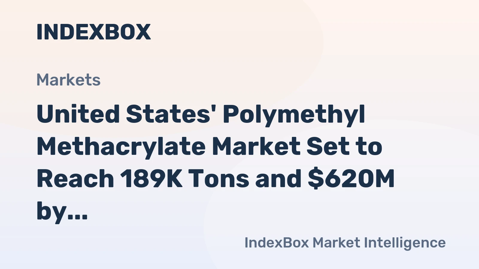 United States' Polymethyl Methacrylate Market Set to Reach 189K Tons and $620M by 2035