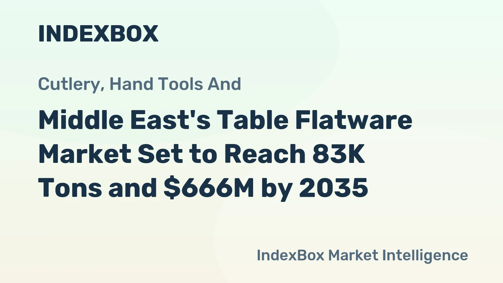 Middle East's Table Flatware Market Set to Reach 83K Tons and $666M by 2035