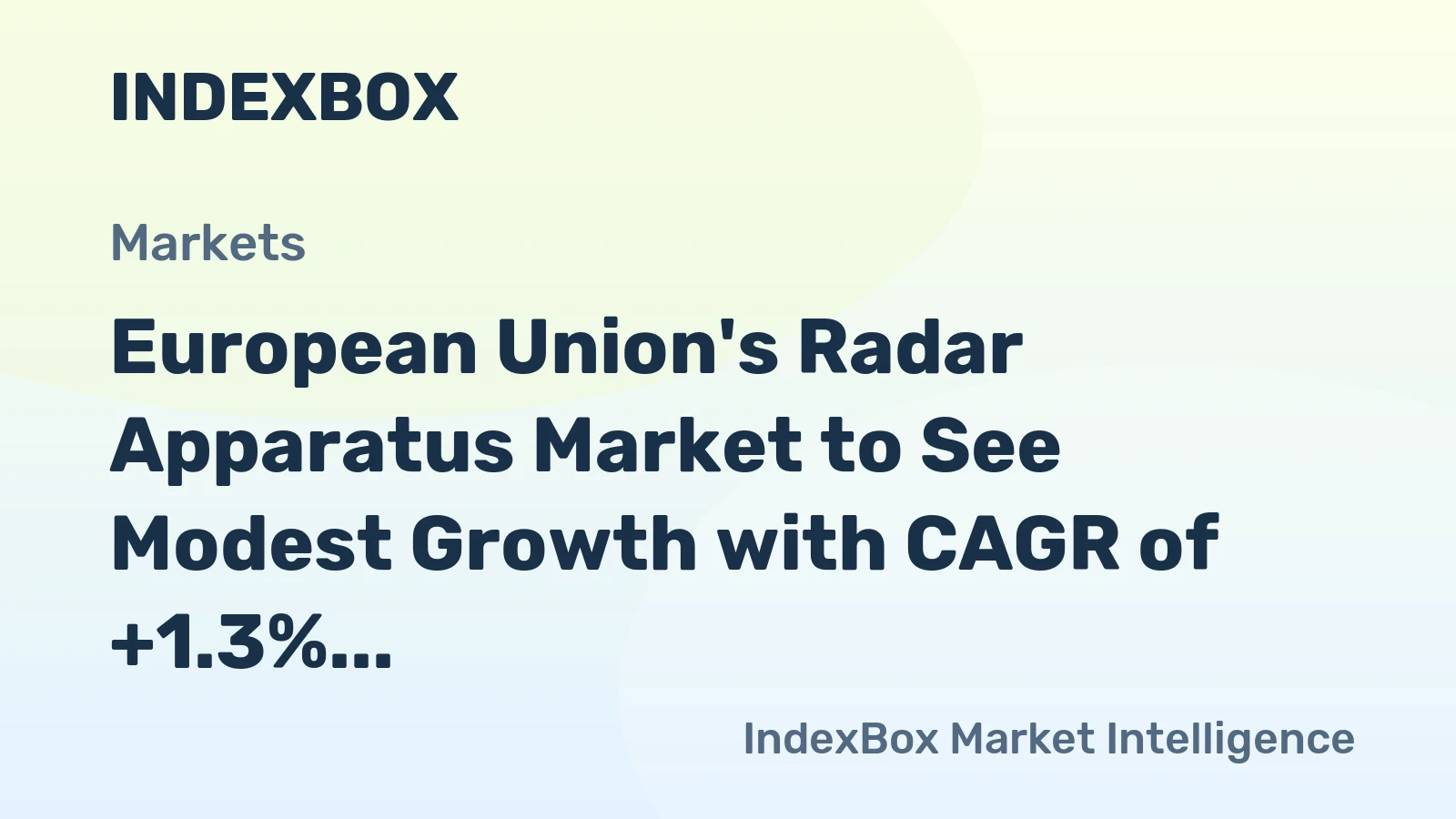European Union's Radar Apparatus Market to See Modest Growth with CAGR of +1.3% from 2024-2035, Reaching 8.3M Units