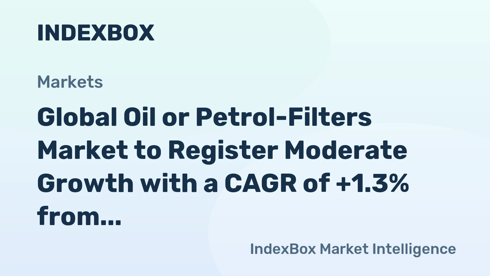 Global Oil or Petrol-Filters Market to Register Moderate Growth with a CAGR of +1.3% from 2024 to 2035