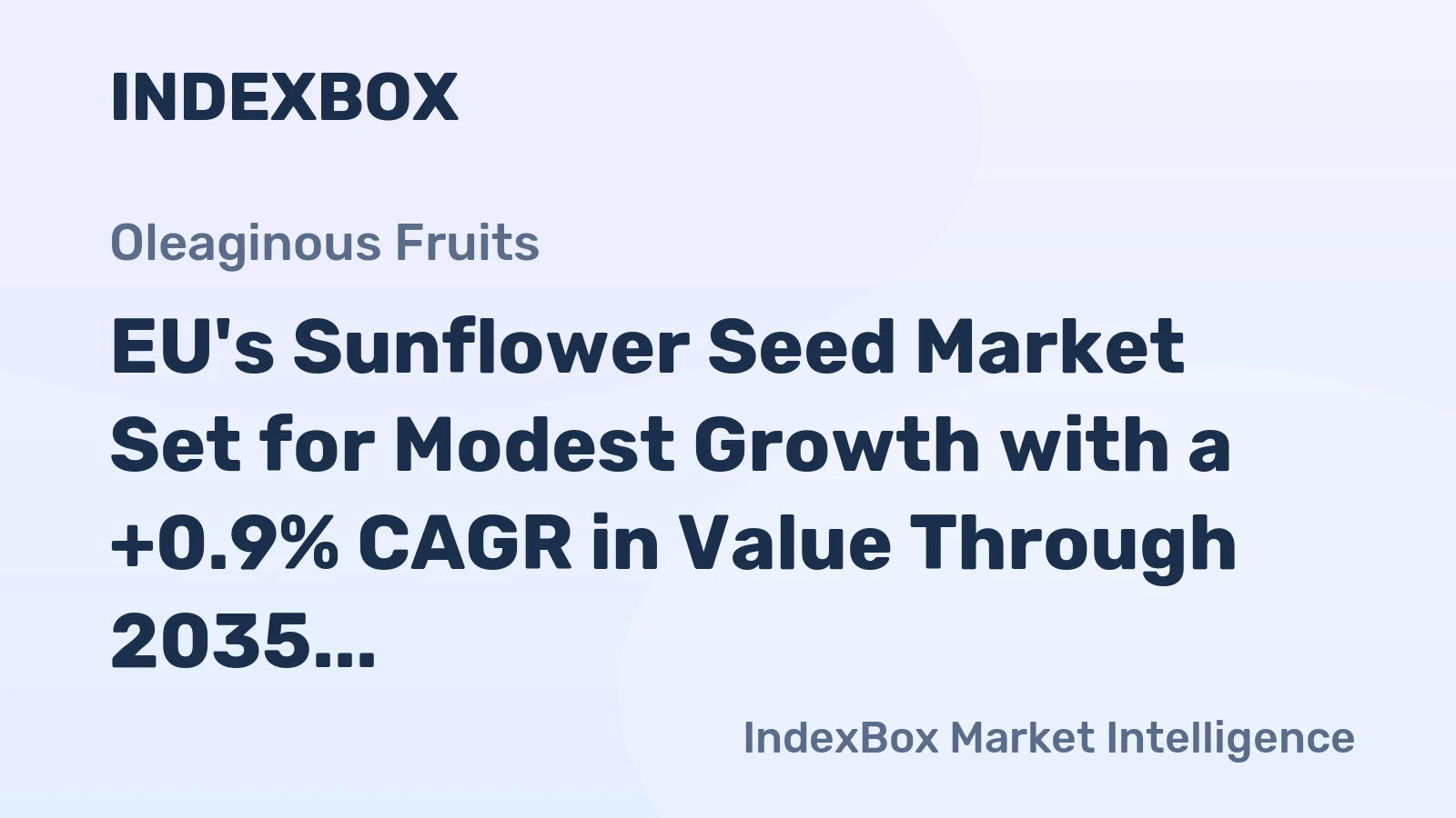 EU's Sunflower Seed Market Set for Modest Growth with a +0.9% CAGR in Value Through 2035