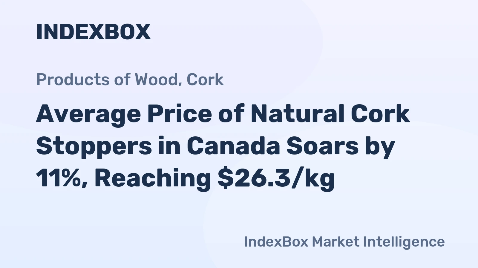 Average Price of Natural Cork Stoppers in Canada Soars by 11%, Reaching $26.3/kg