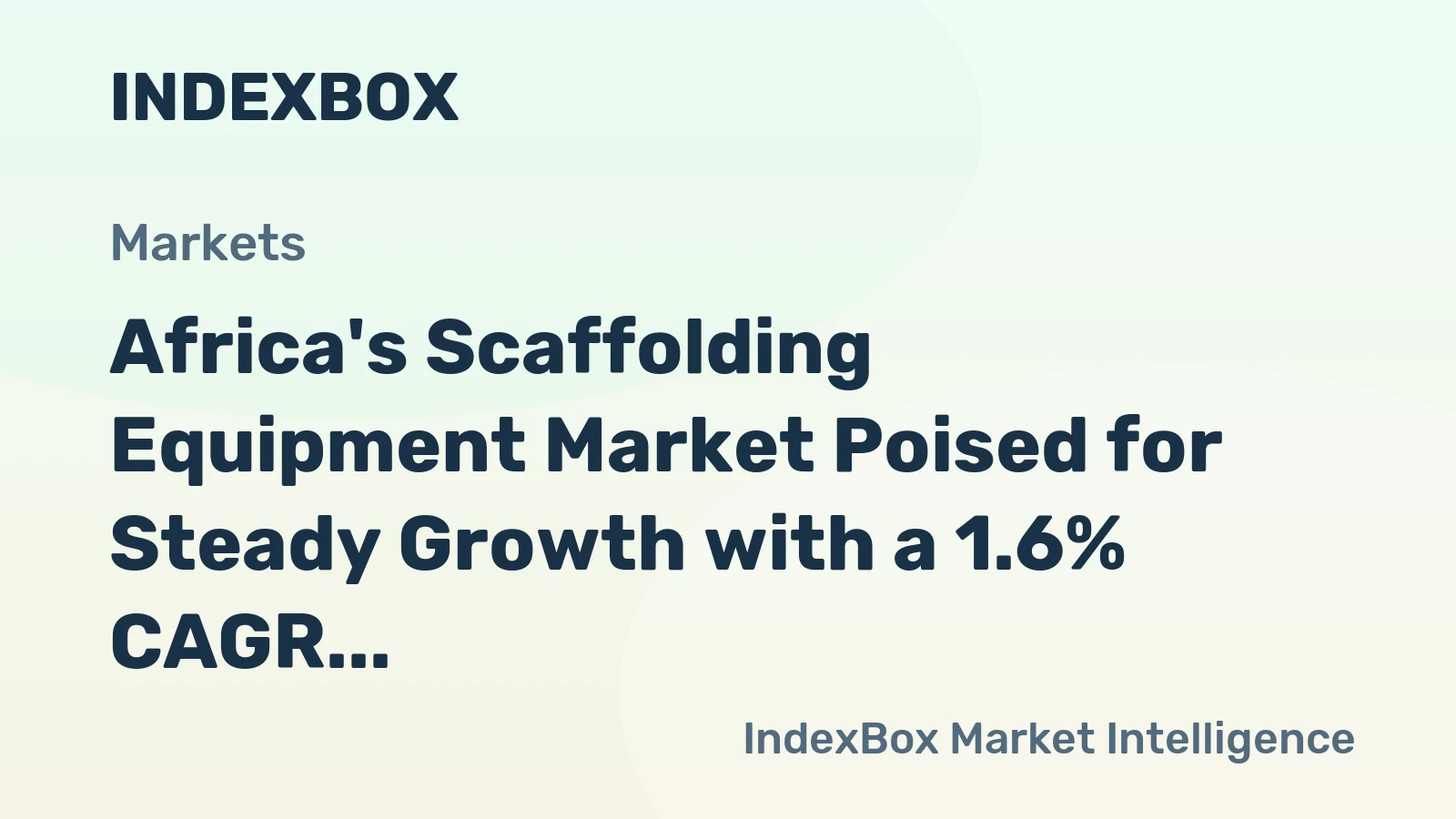 Africa's Scaffolding Equipment Market Poised for Steady Growth with a 1.6% CAGR